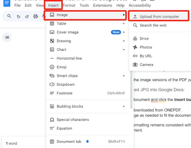 3 Effective Methods to Insert PDF into Google Docs